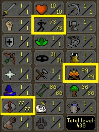 OSRS Account - Iron Account [ No Email Set ] 77 RC | 99 FM | 73 Agility ...